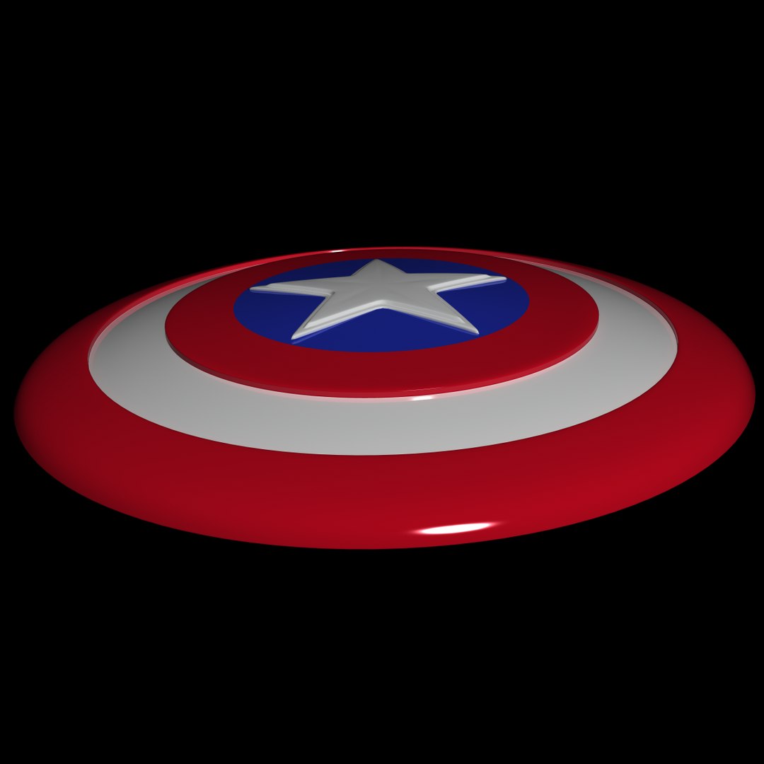 3d Captain America Shield Model