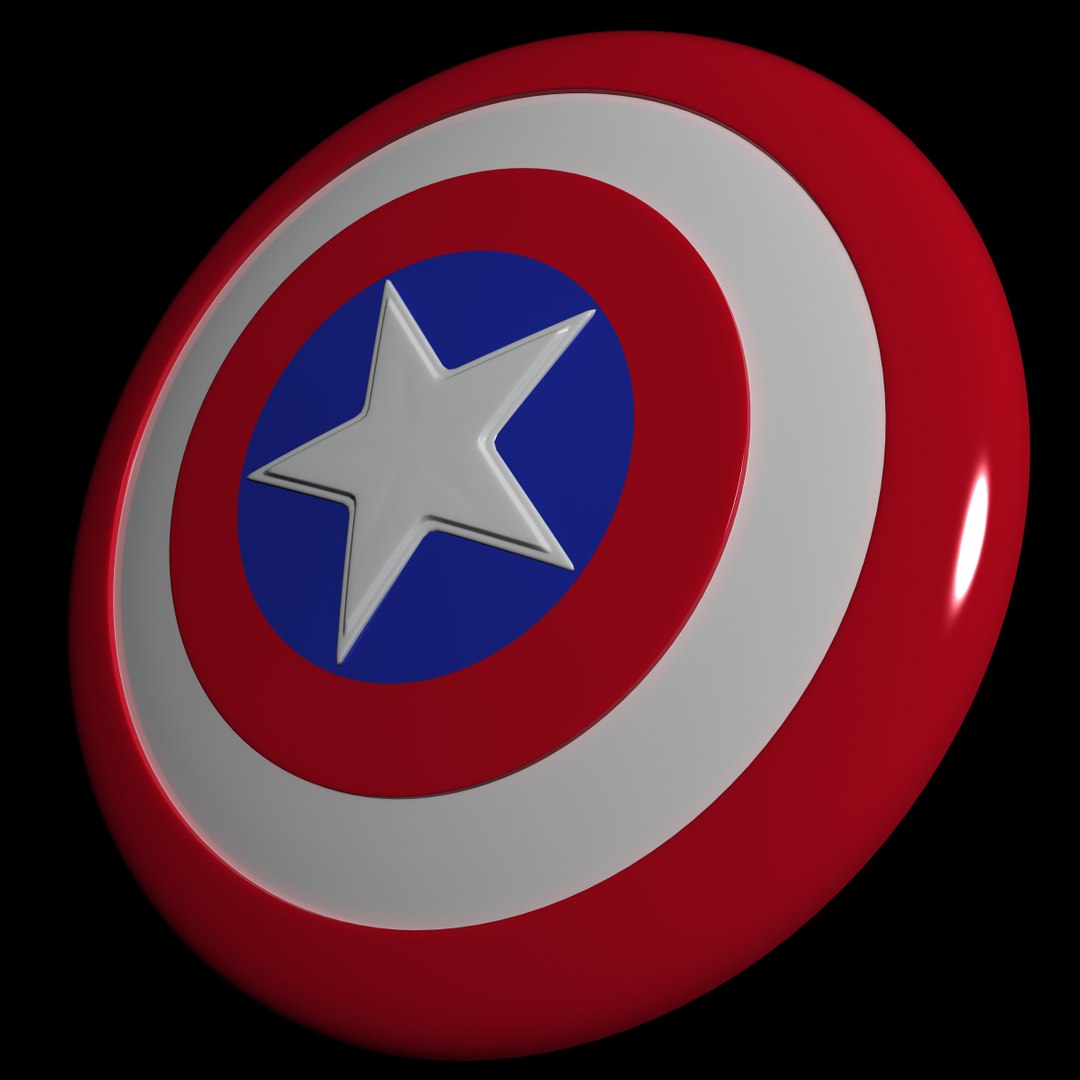 3d Captain America Shield Model