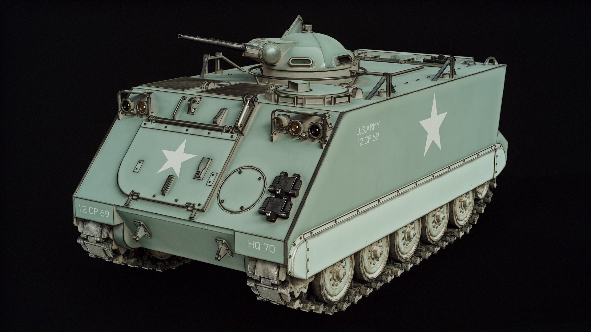 M132 Zippo Armored Flamethrower Rigged PBR 3D model - TurboSquid 2142809