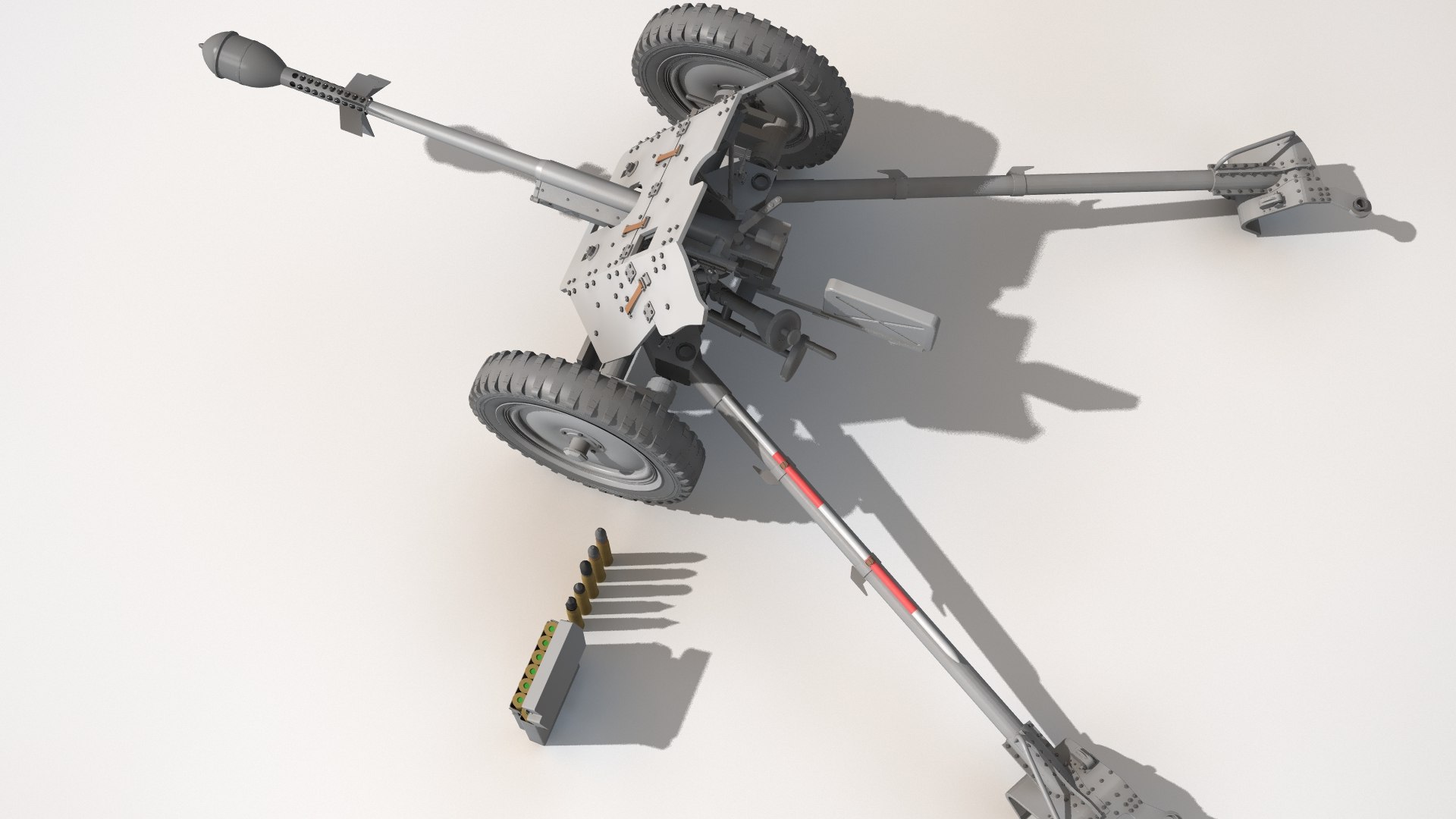 3D Model Pak36 With Ammunition And StielGrenate41 - TurboSquid 2125324