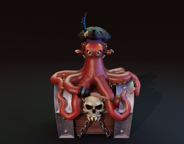 3D model Pirate Octopus Mr Plunger - TurboSquid 2009669