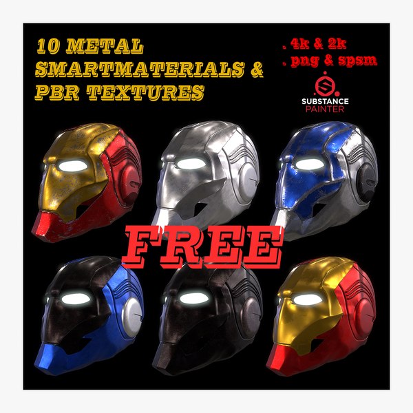 Free 3D 10 metal smartmaterials and pbr textures - TurboSquid 1782290