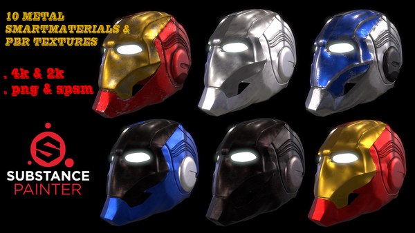 modelo 3d 10 materiales inteligentes metálicos y texturas pbr gratis ...
