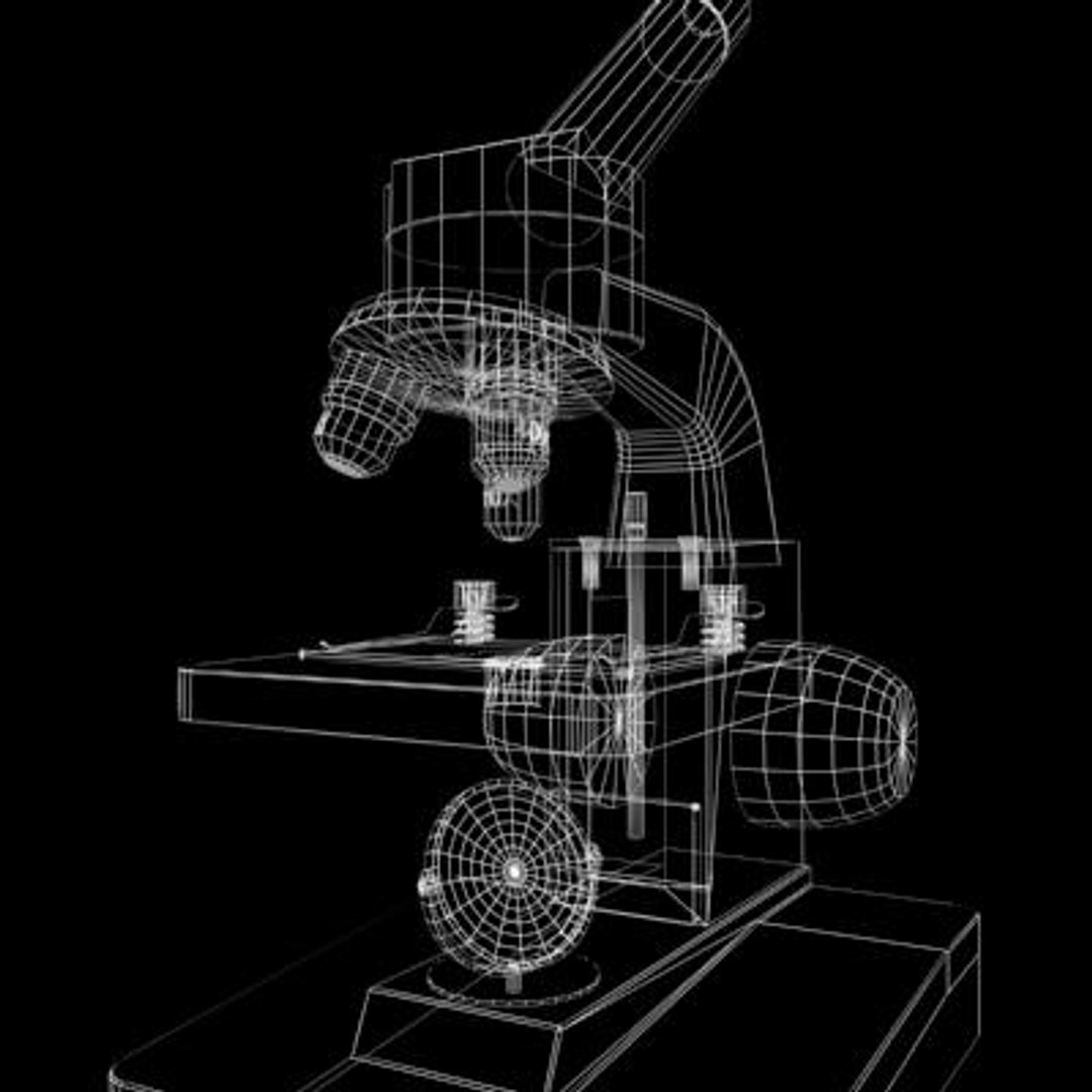 microscope glass 3d model