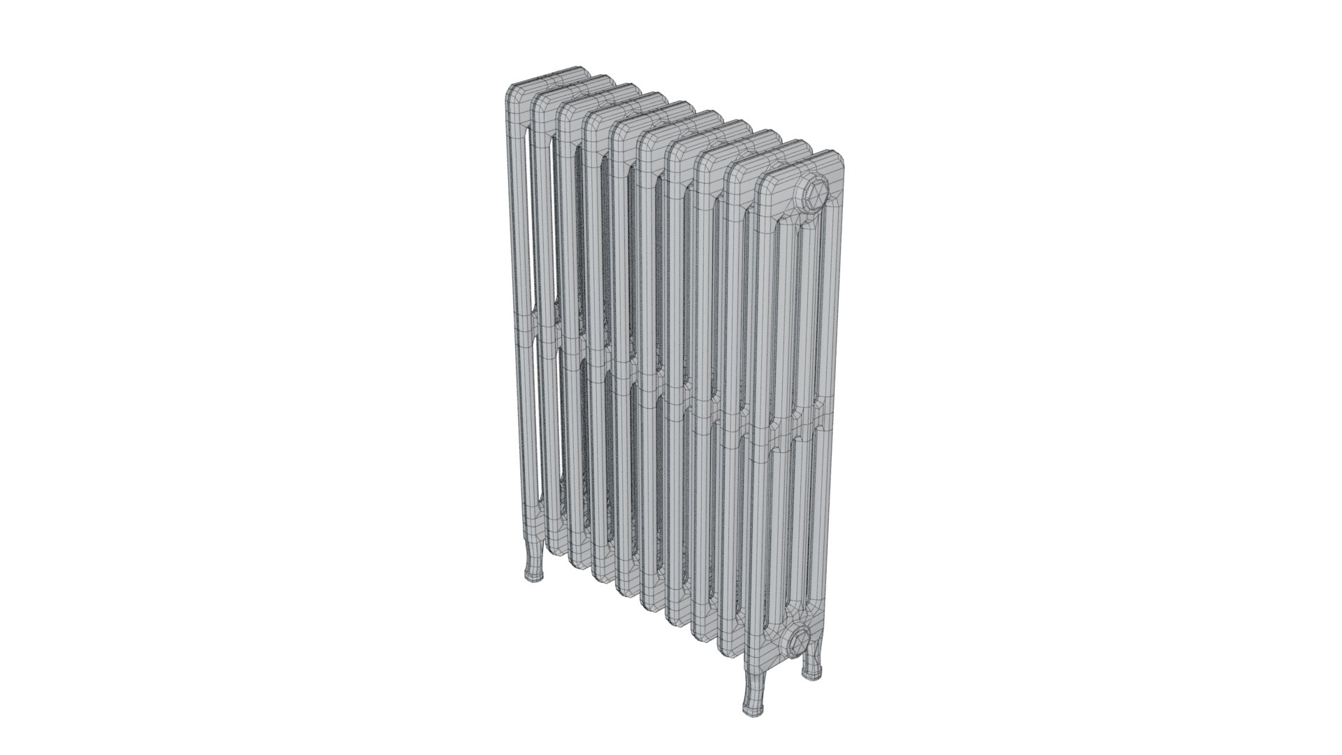 Classic Cast Iron Radiator 4C10 3D Model - TurboSquid 2357447