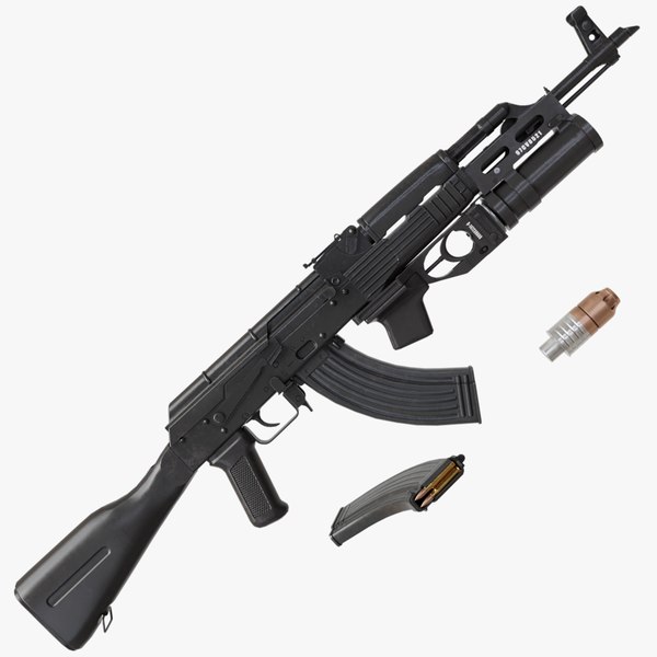 modelo 3d Ametralladora ligera 10 Metal All PBR Unity UE Tetxures ...