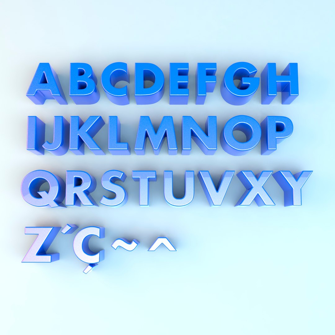 font 3d model