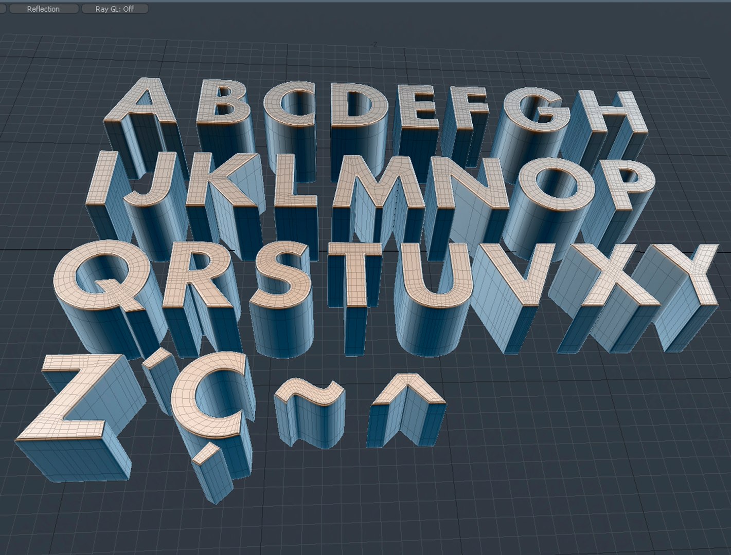 font 3d model