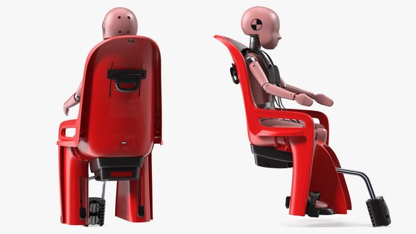 Boneco de teste de colisão infantil no assento de segurança para ...