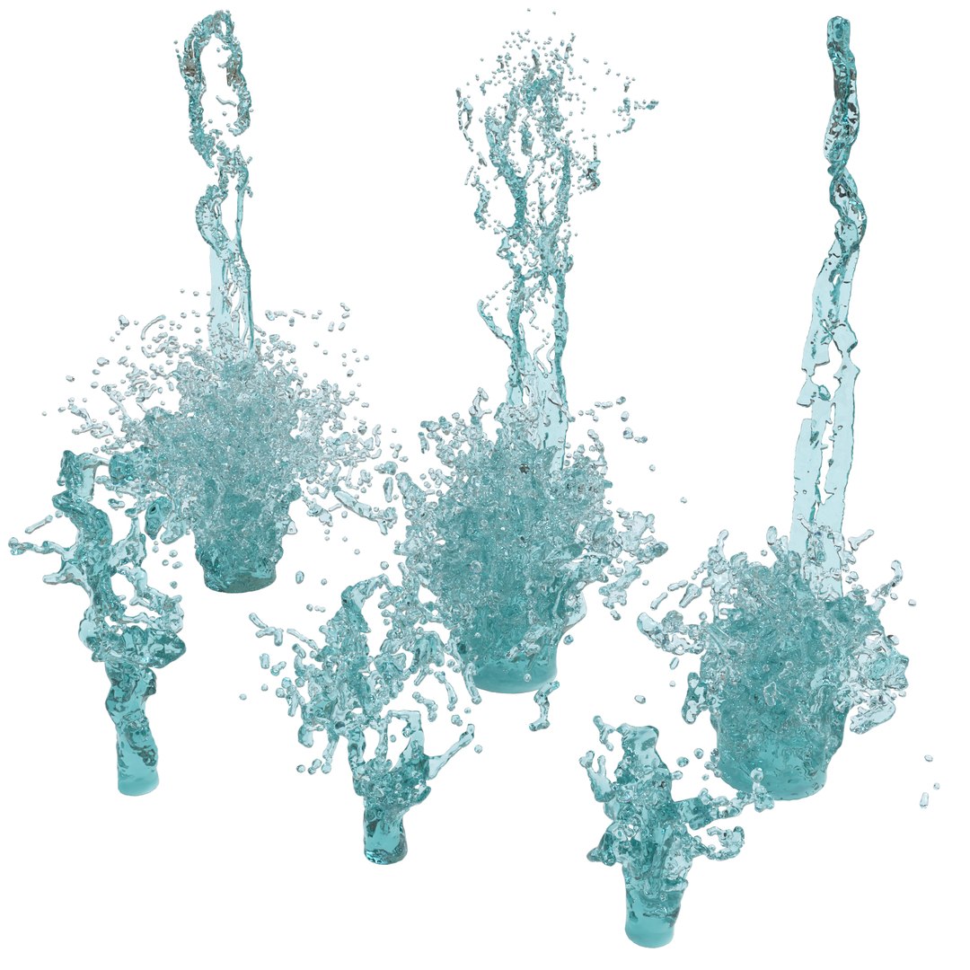 3D 9 Water Splash Vol 9 Model - TurboSquid 2287889
