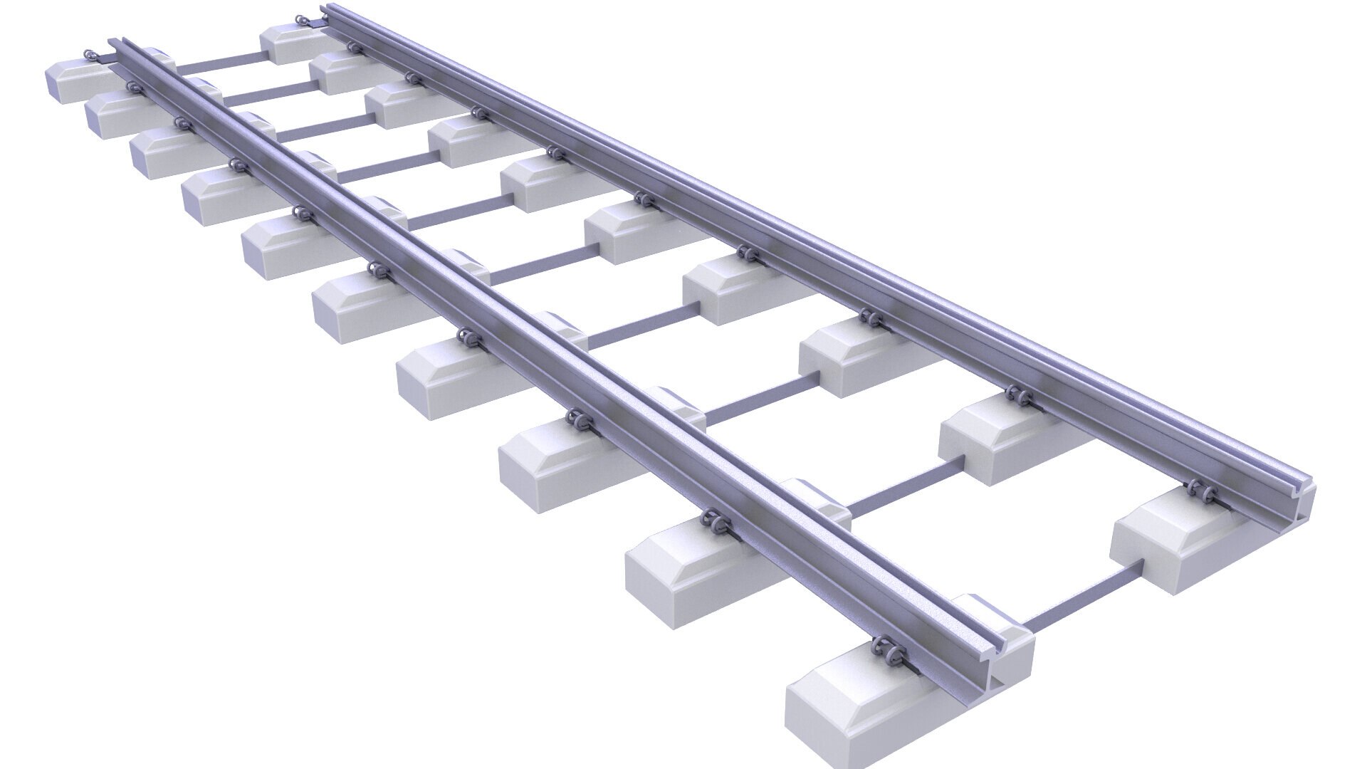 3D Tram Track 32 Model - TurboSquid 2096390