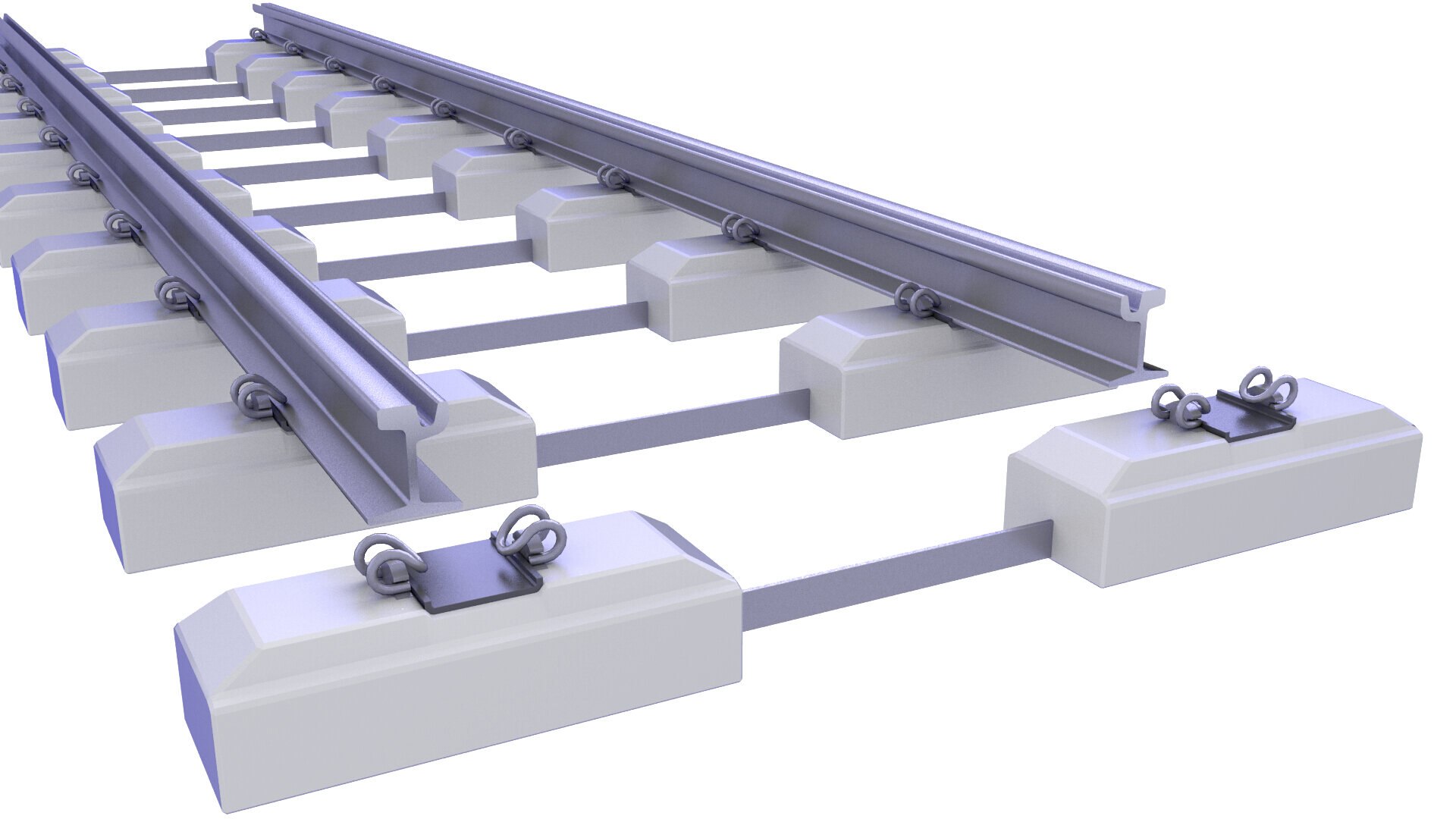 3D Tram Track 32 Model - TurboSquid 2096390