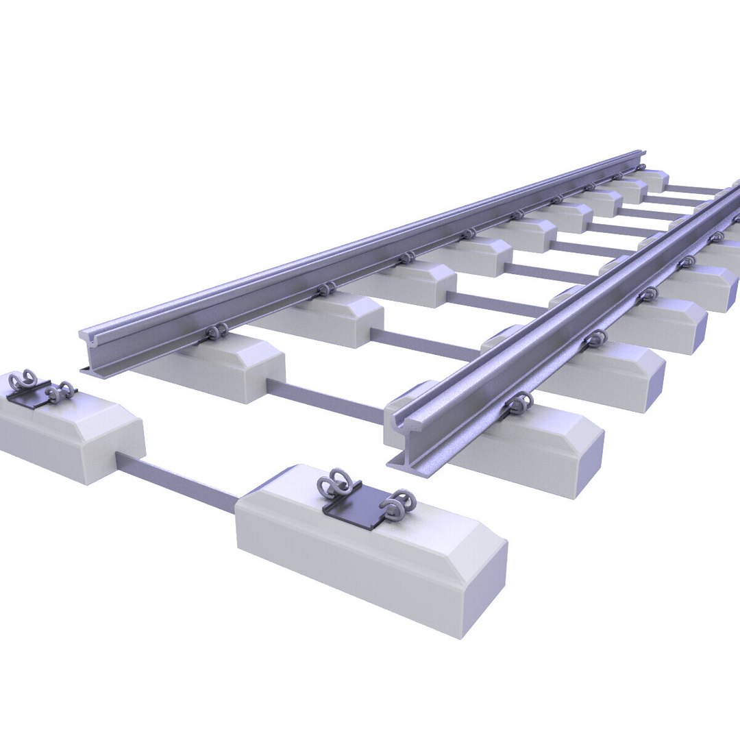 3D Tram Track 32 Model - TurboSquid 2096390