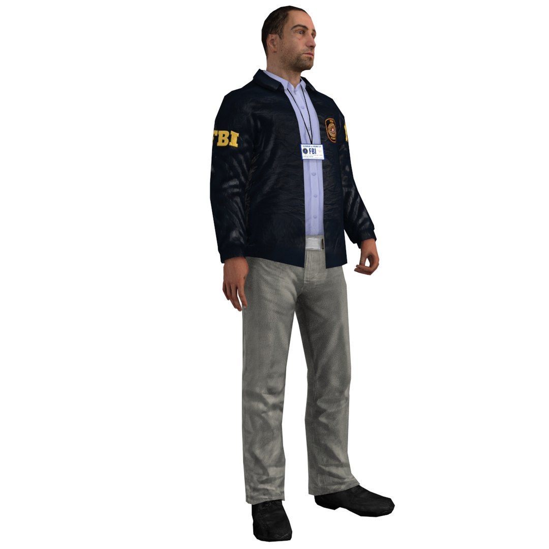 3d Rigged Fbi Agent 2 Model