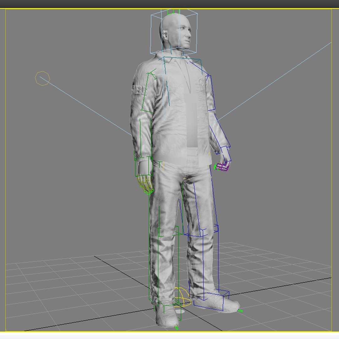 3d Rigged Fbi Agent 2 Model