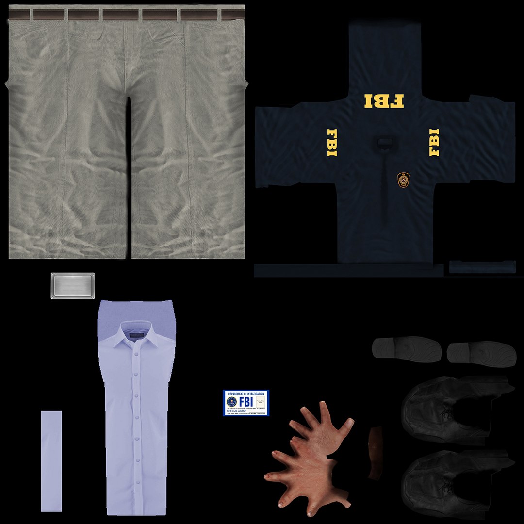 3d Rigged Fbi Agent 2 Model