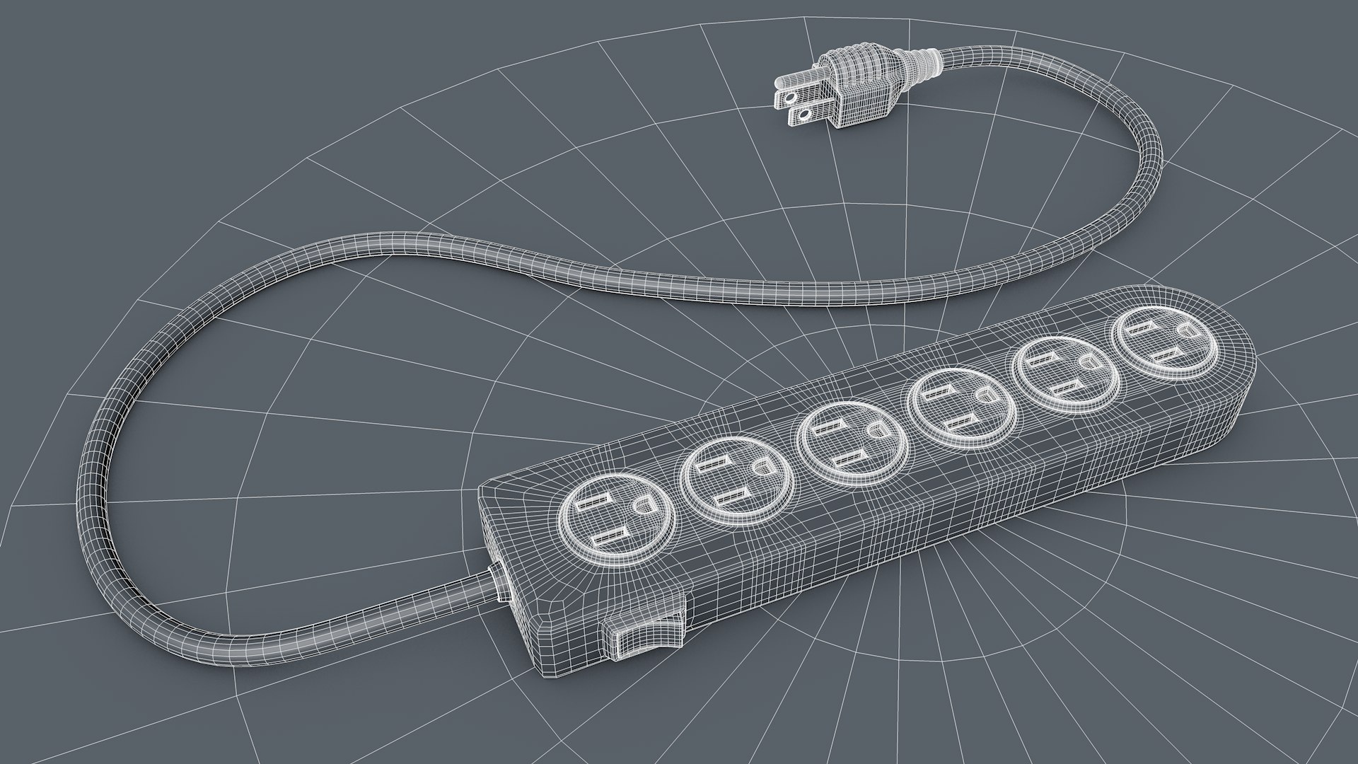 Power cord model - TurboSquid 1377832