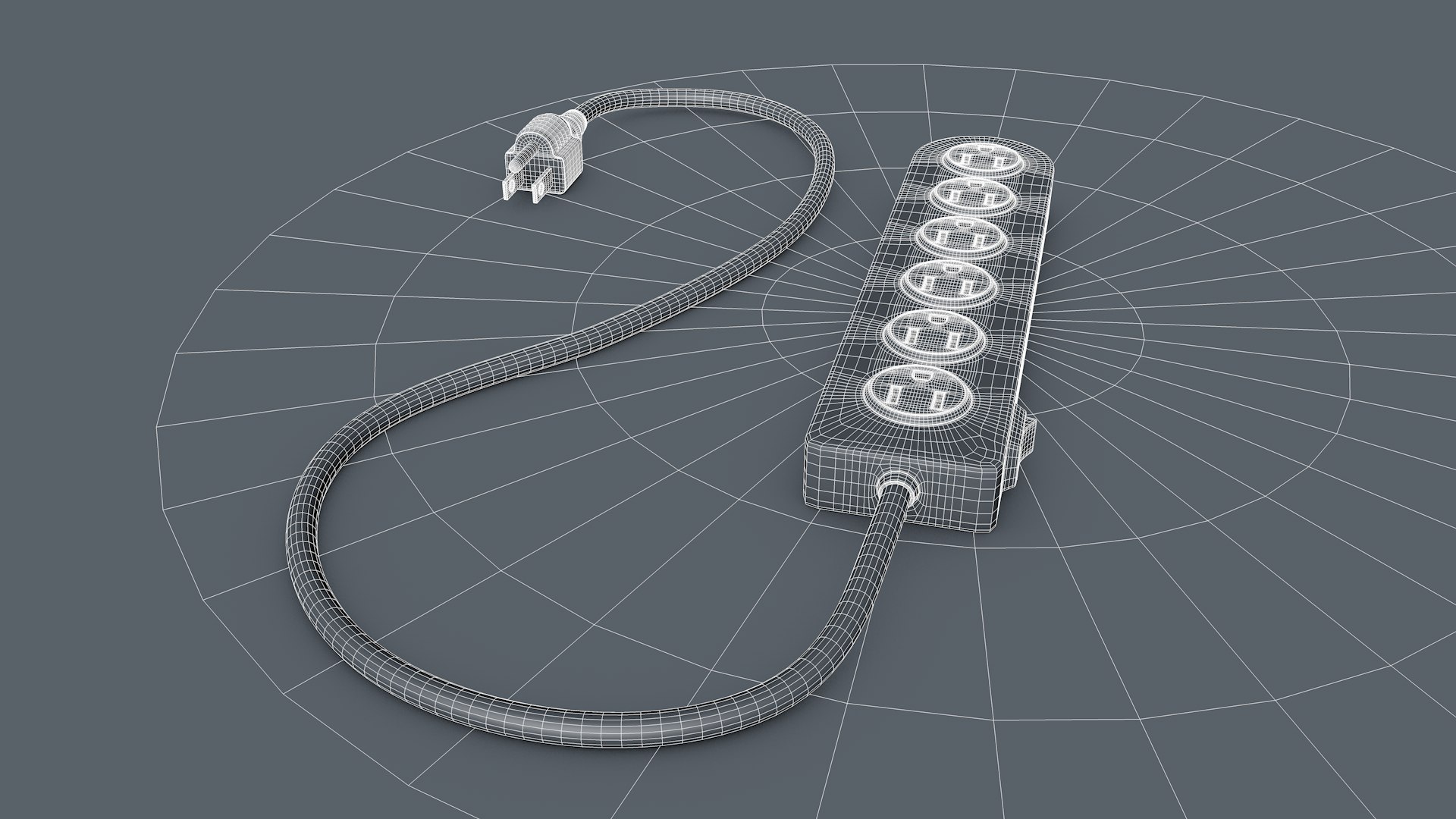 Power cord model - TurboSquid 1377832