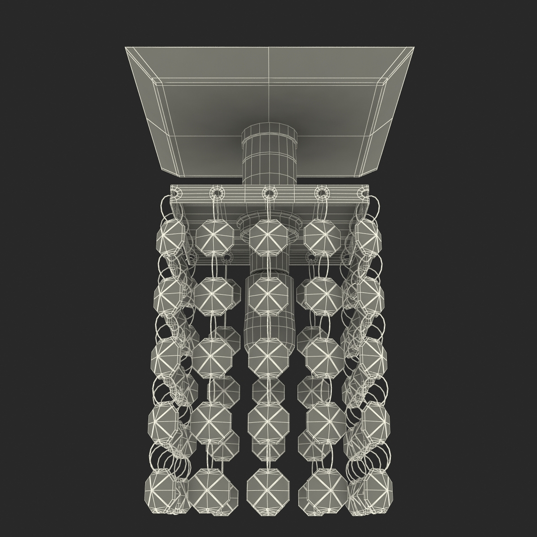 3d Model Crystal Pendant Chandelier