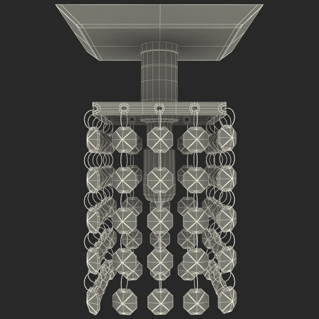 3d Model Crystal Pendant Chandelier
