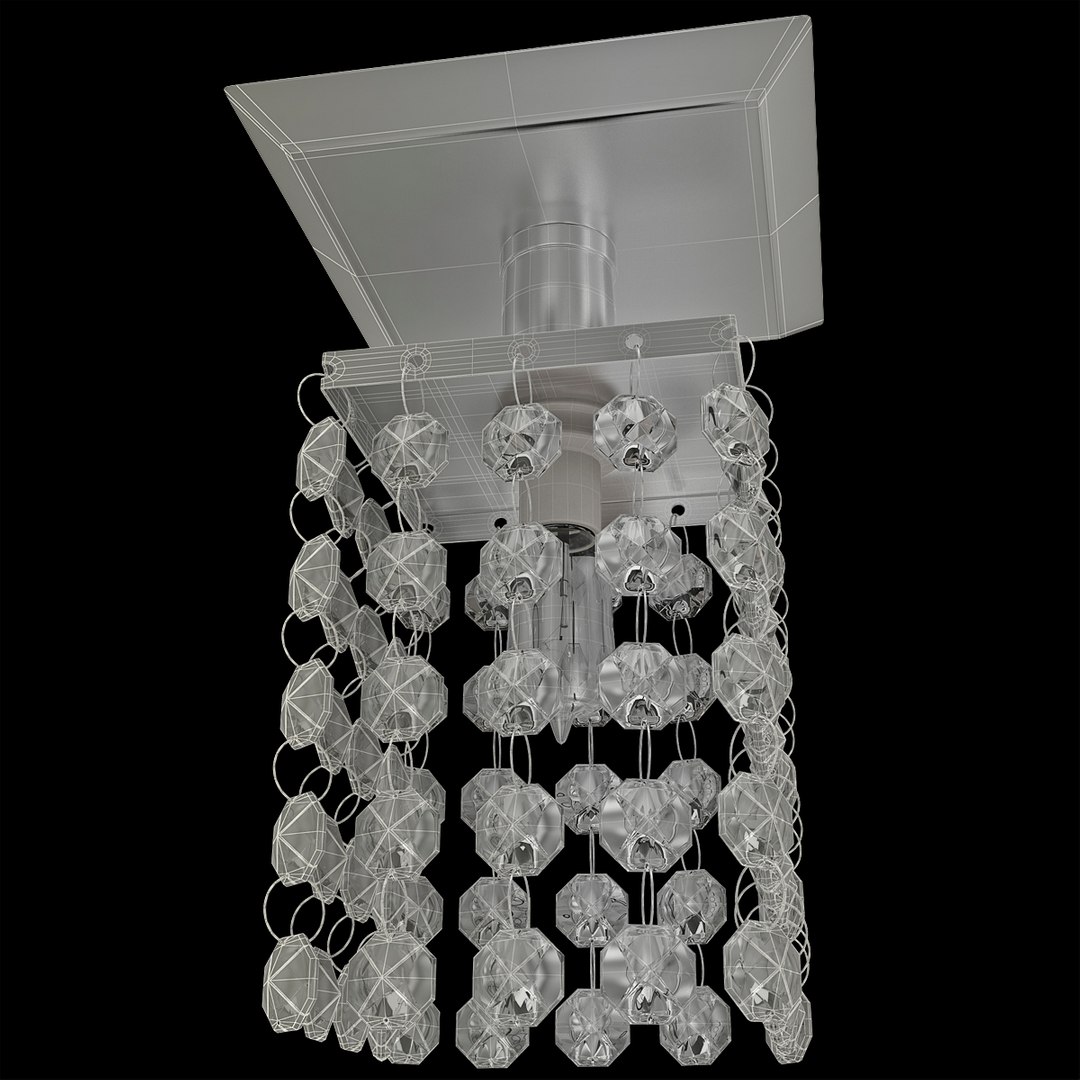 3d Model Crystal Pendant Chandelier