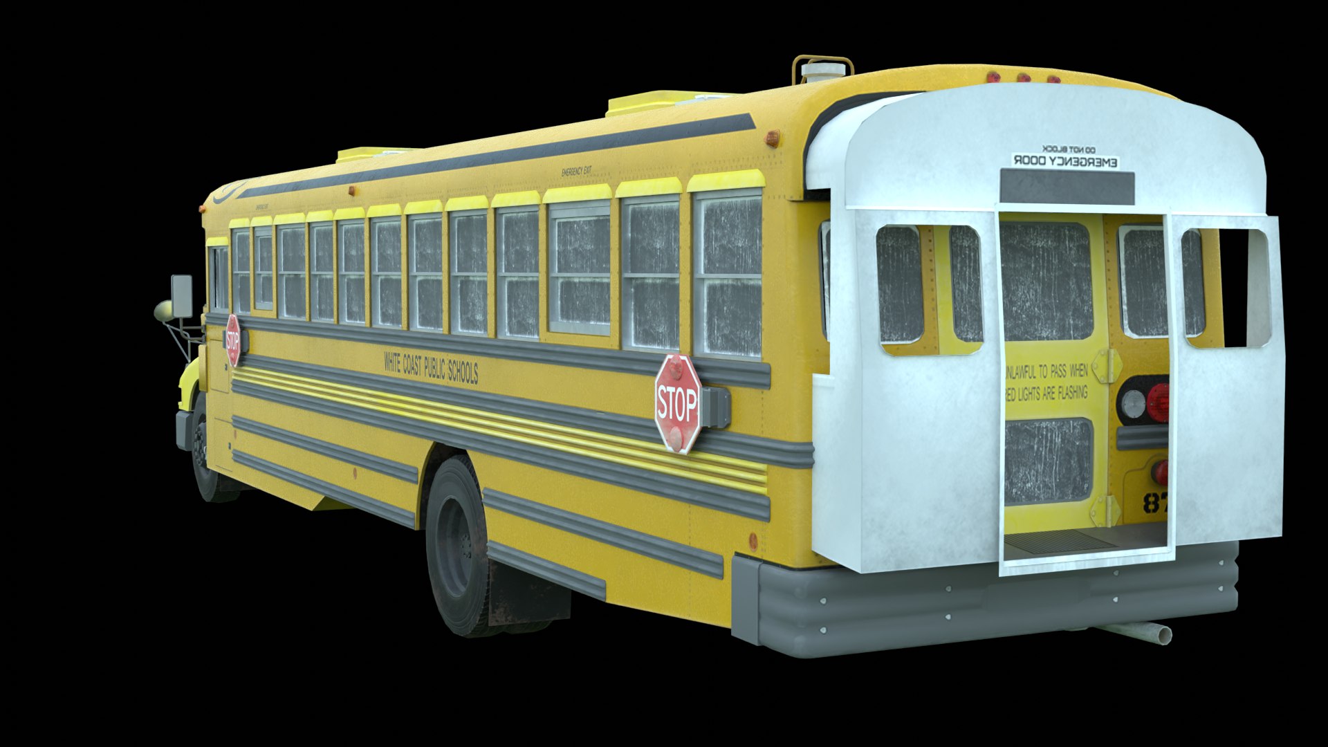 3D Model School Bus - TurboSquid 2280395
