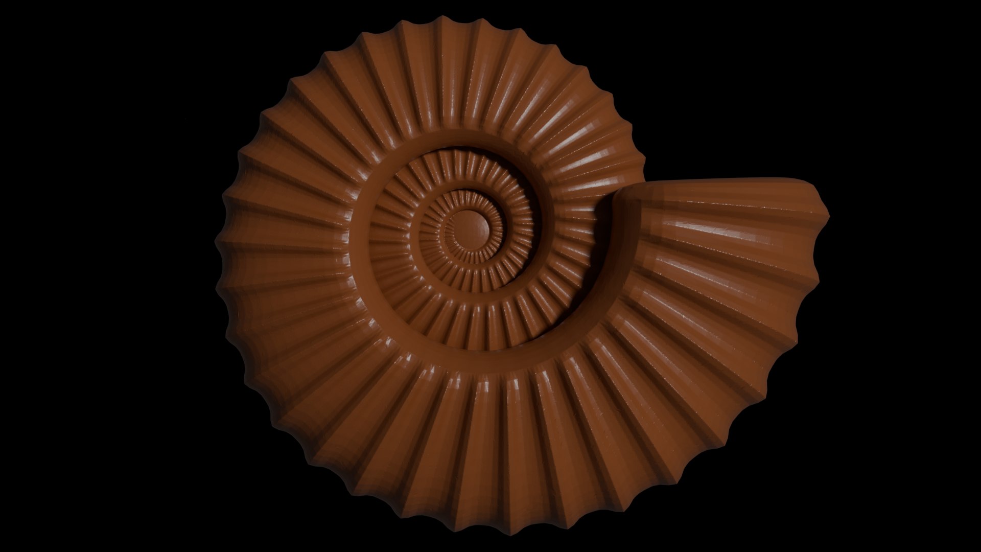 3D Model Sube Volute Ribbed Ammonoid Shell - TurboSquid 2288988