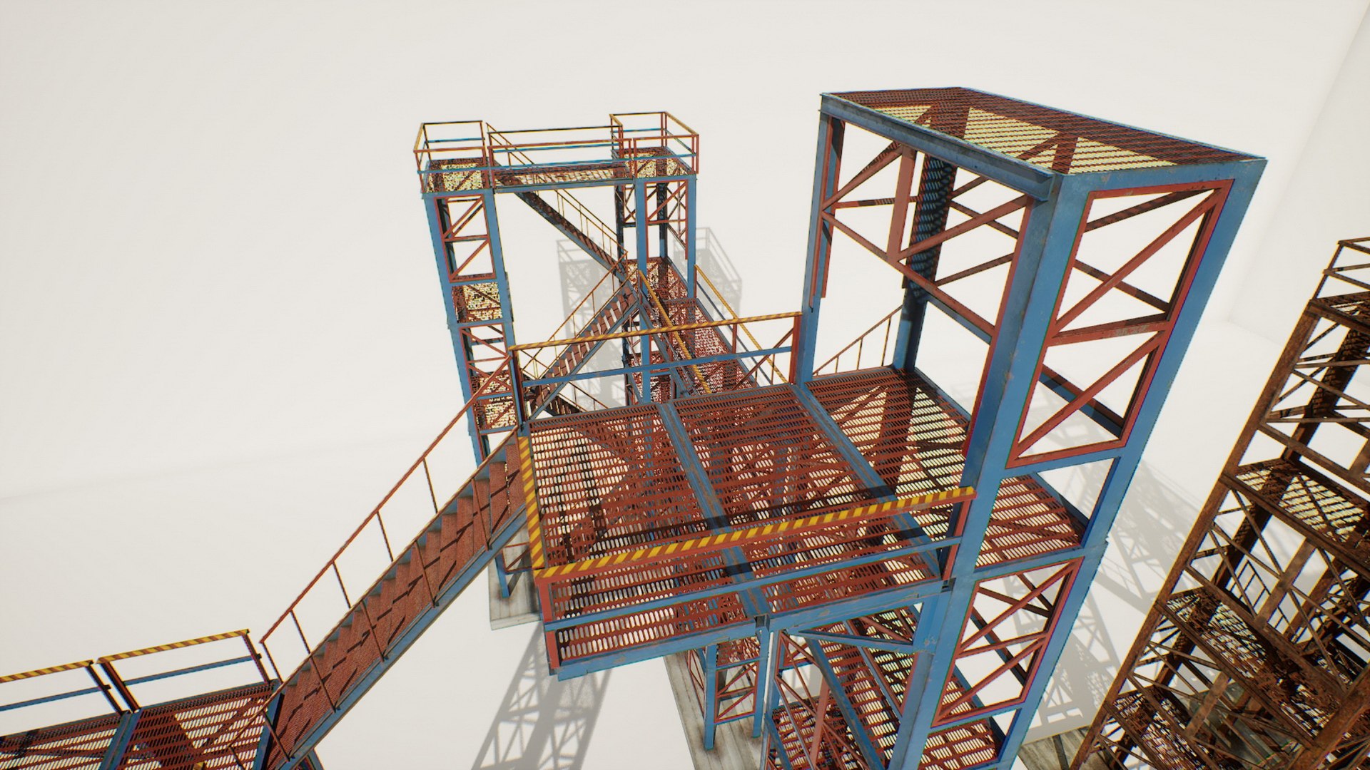 3D Model Industrial Stairs Modular - TurboSquid 2117896