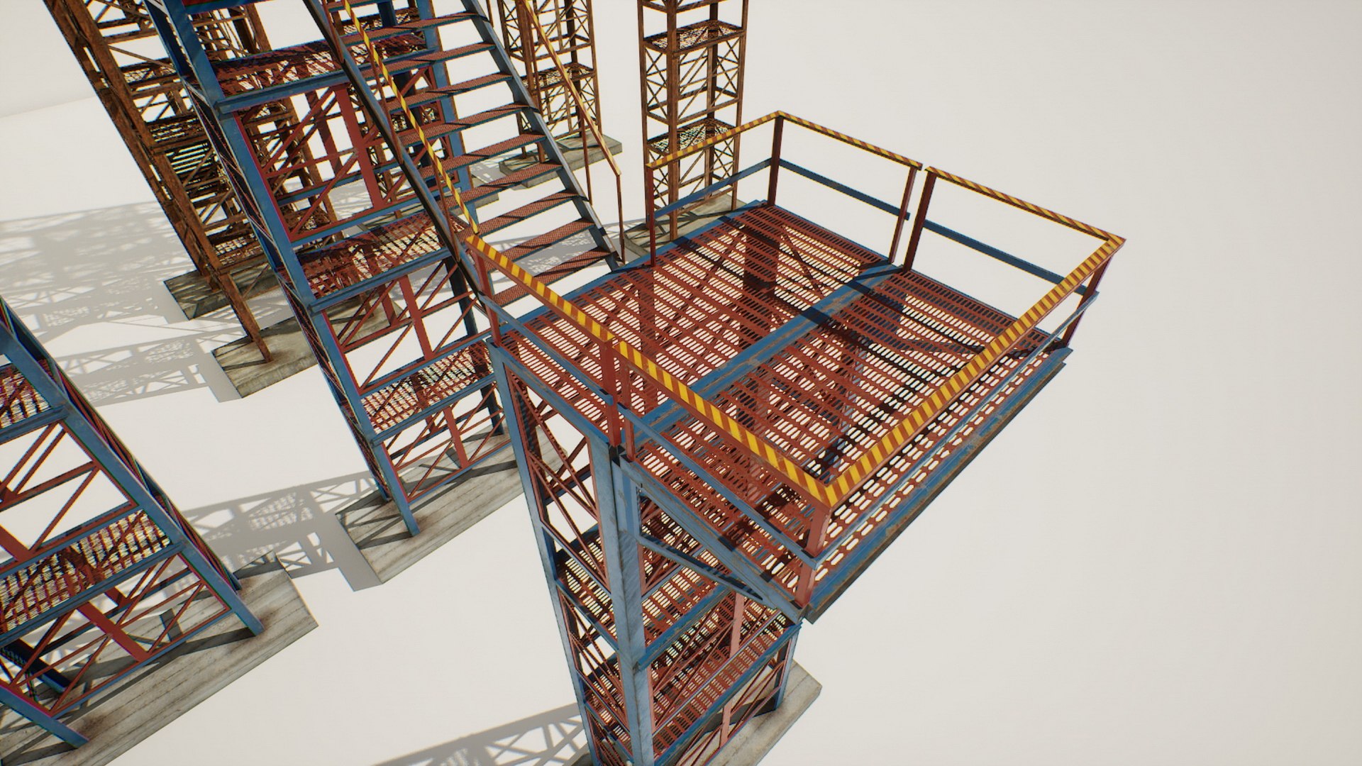 3D Model Industrial Stairs Modular - TurboSquid 2117896