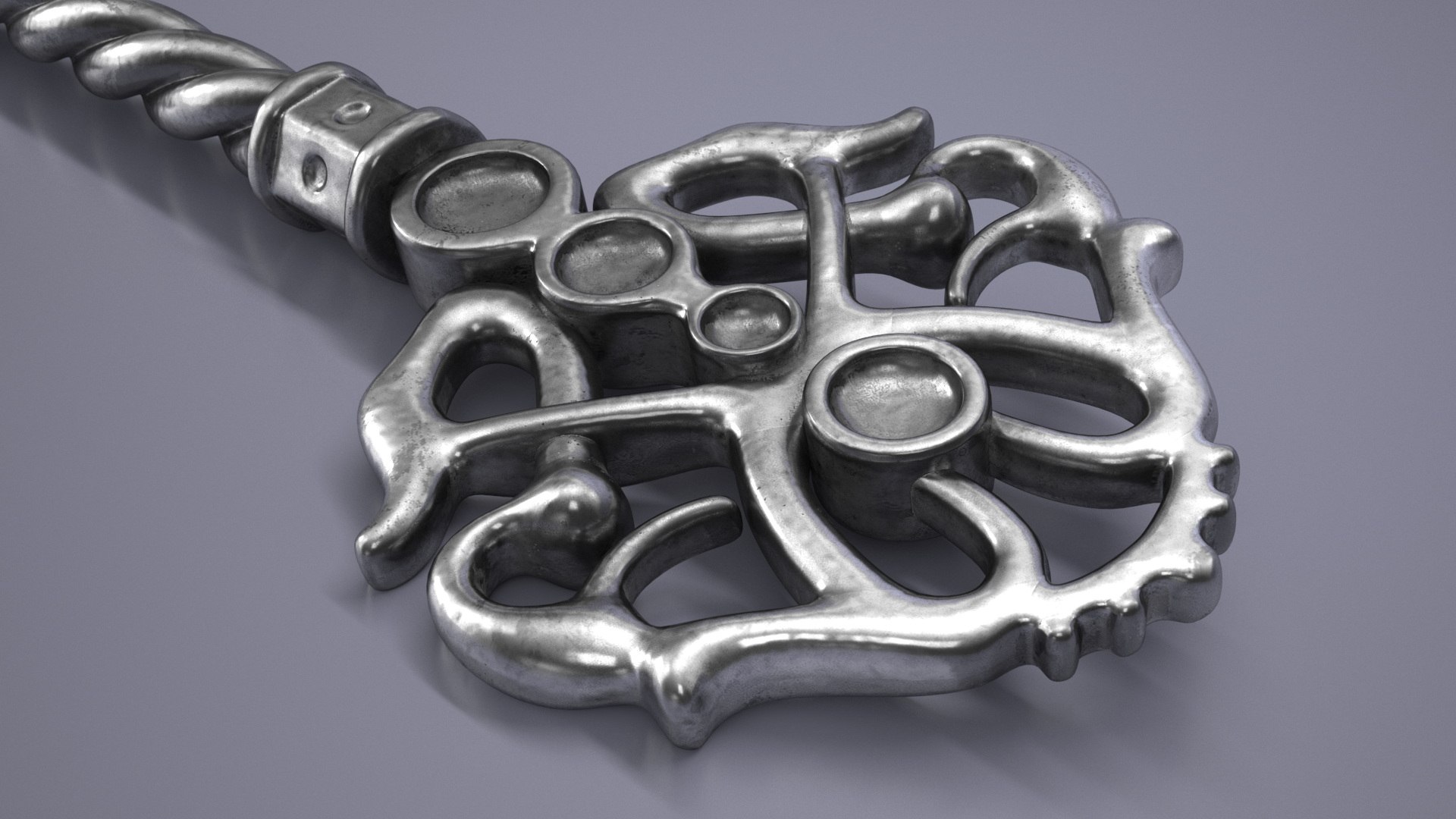 3D Fantasy Skeleton Key Silver Model - TurboSquid 2246214