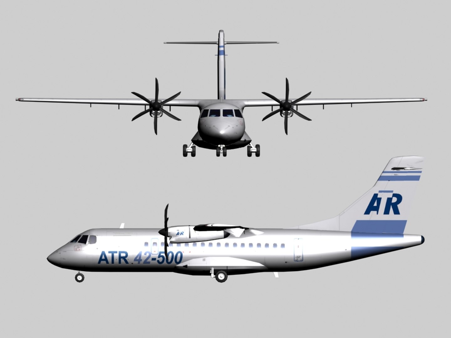 Atr 42-500 3d Model