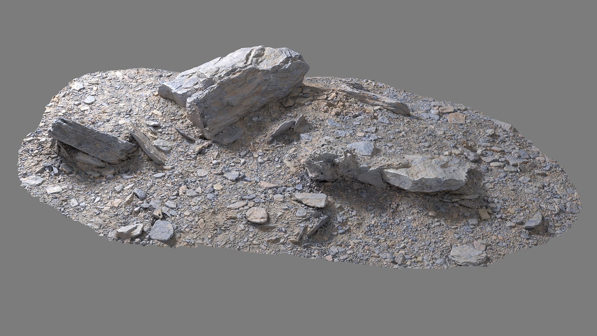 3D Assembly Ground Rock 39 Model - TurboSquid 2003890