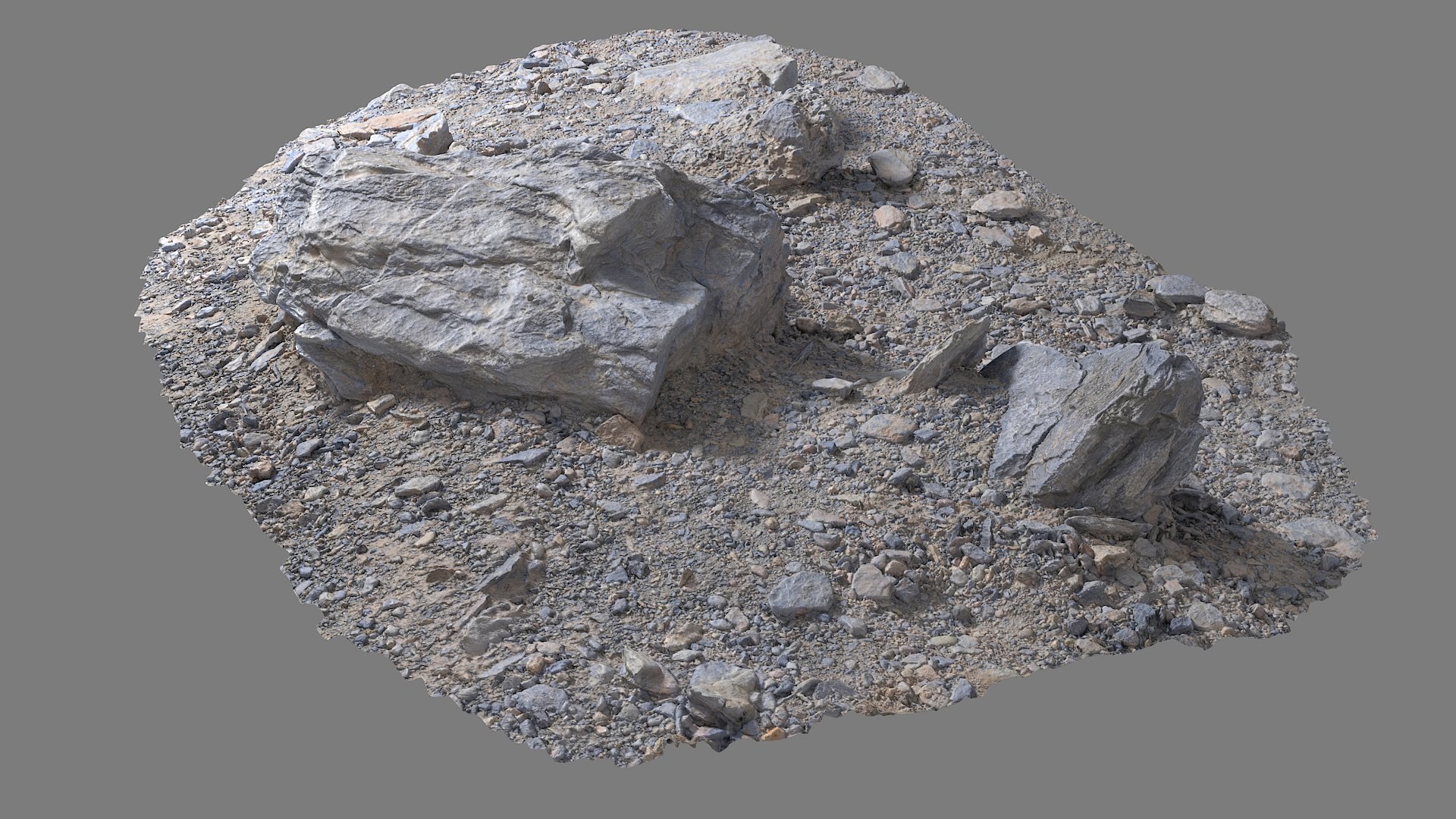 3D Assembly Ground Rock 39 Model - TurboSquid 2003890