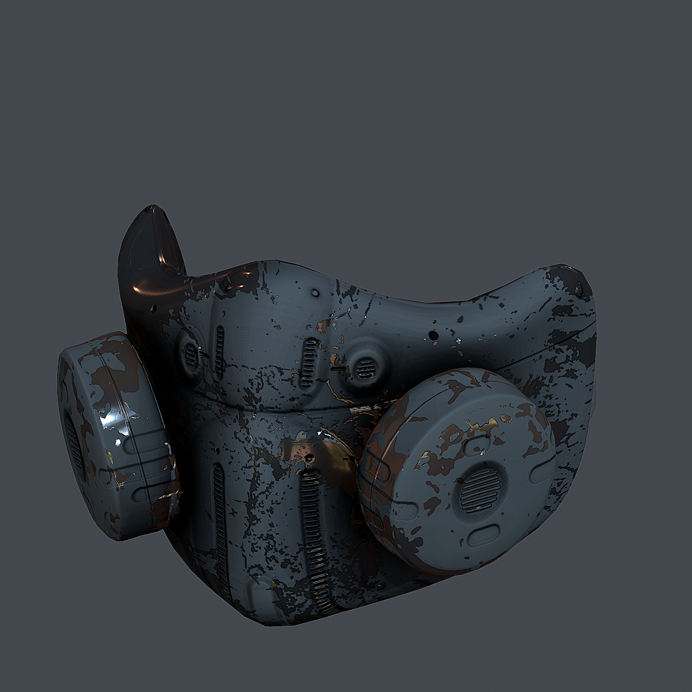 3D model 3D Gas mask respirator scifi futuristic model - TurboSquid 1718705