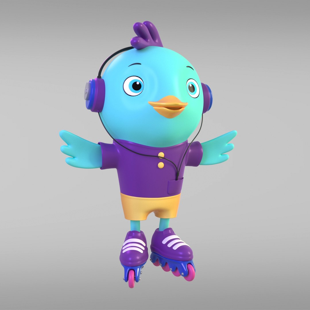 Cartoon man chicken model - TurboSquid 1342098