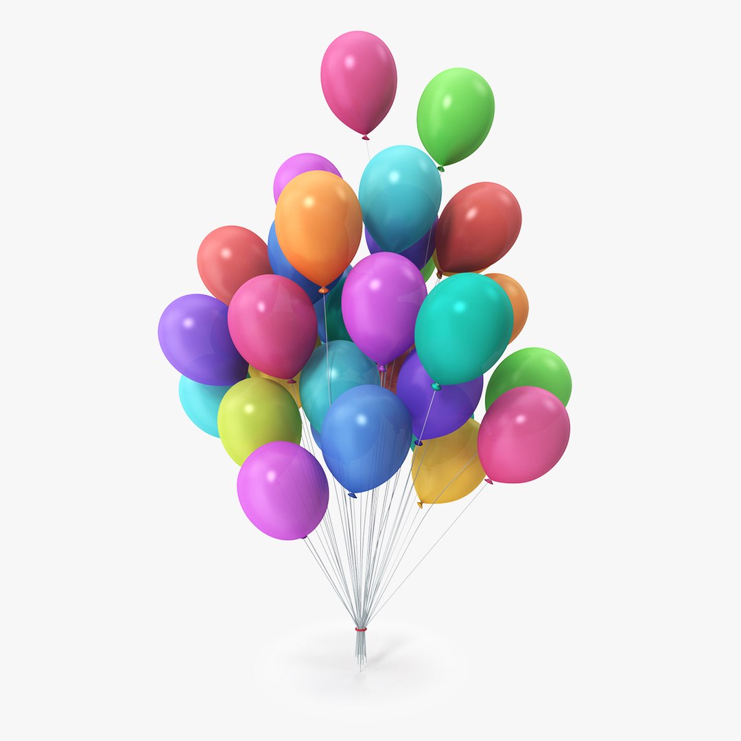 Cartoon Balloons 3D Model - TurboSquid 2190316