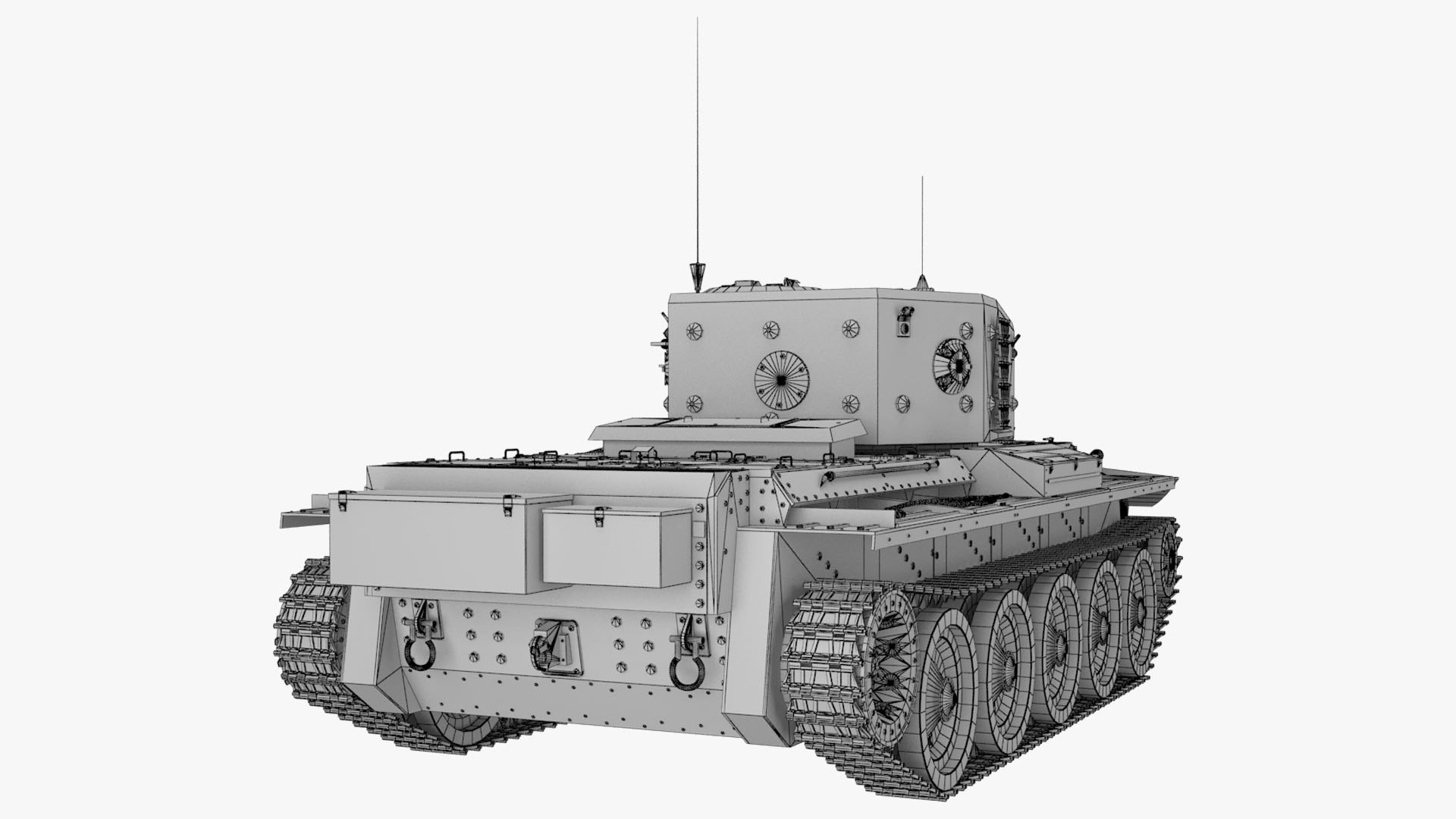 Cromwell Iv 27m Green 3D Model - TurboSquid 1611041