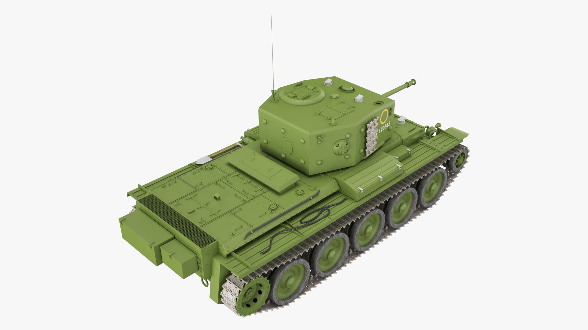 Cromwell Iv 27m Green 3D Model - TurboSquid 1611041