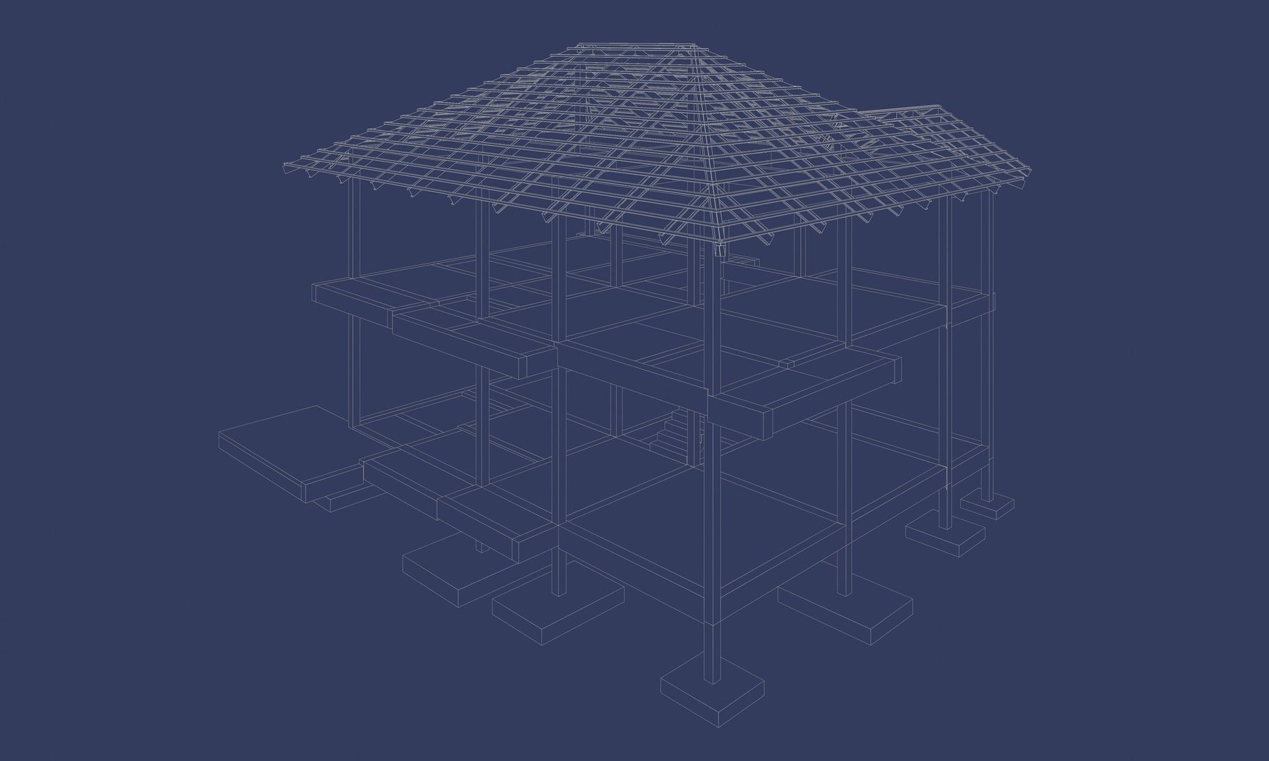 House In Structure 3D Model - TurboSquid 2099778