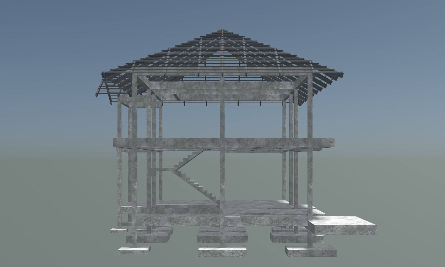 House In Structure 3D Model - TurboSquid 2099778