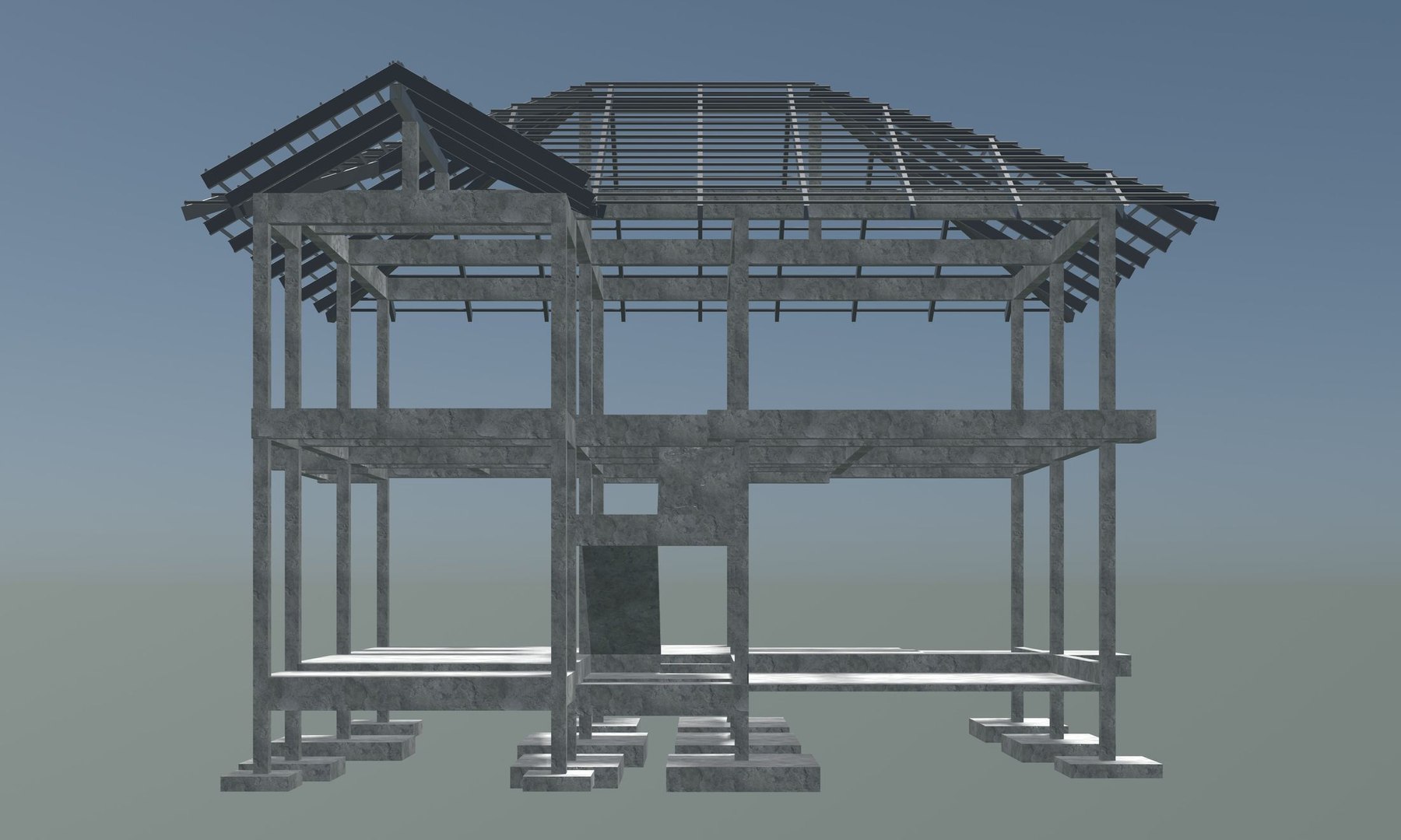 House In Structure 3D Model - TurboSquid 2099778