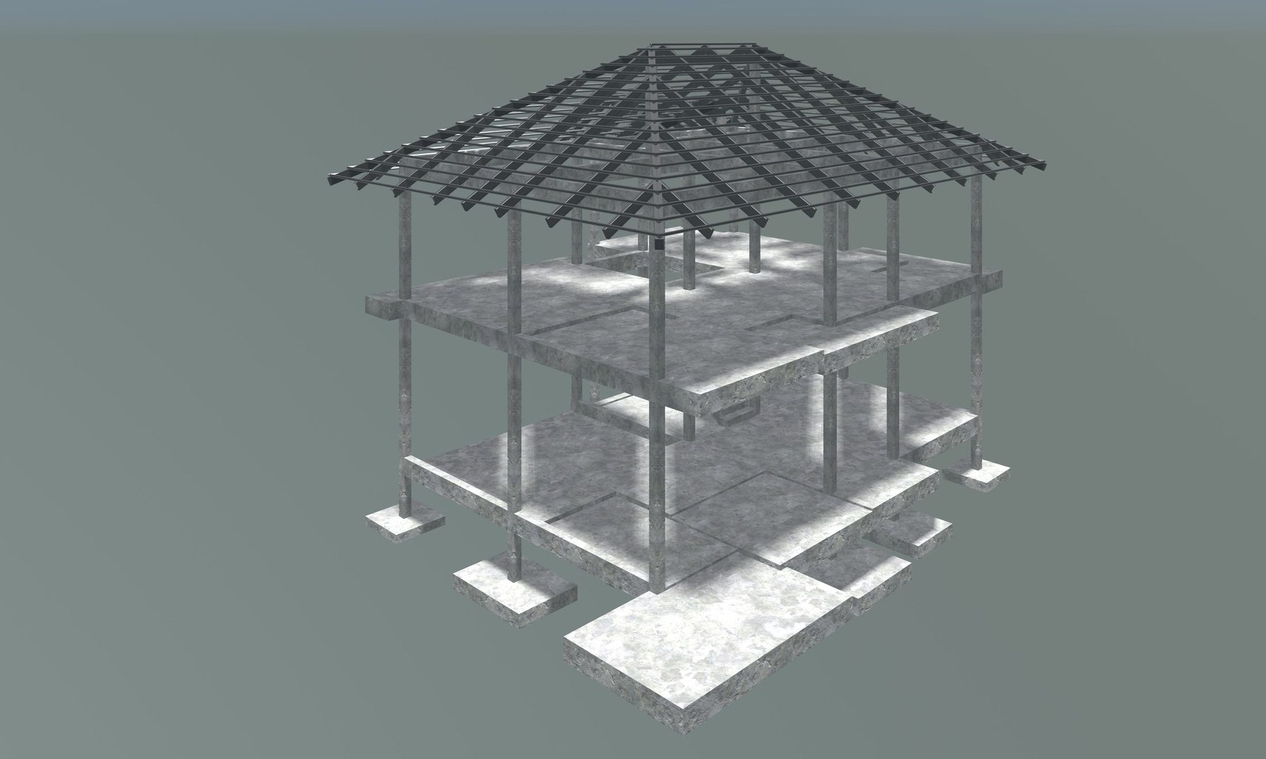 House In Structure 3D Model - TurboSquid 2099778