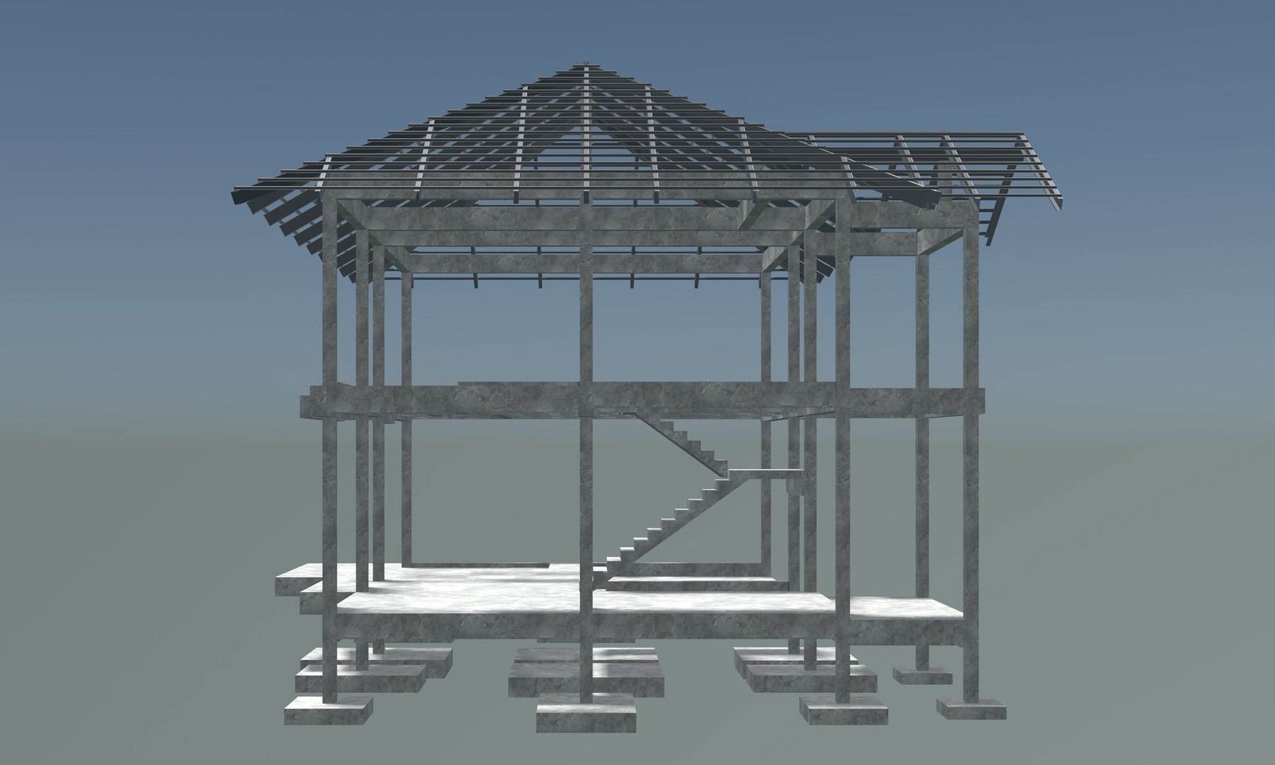 House In Structure 3D Model - TurboSquid 2099778