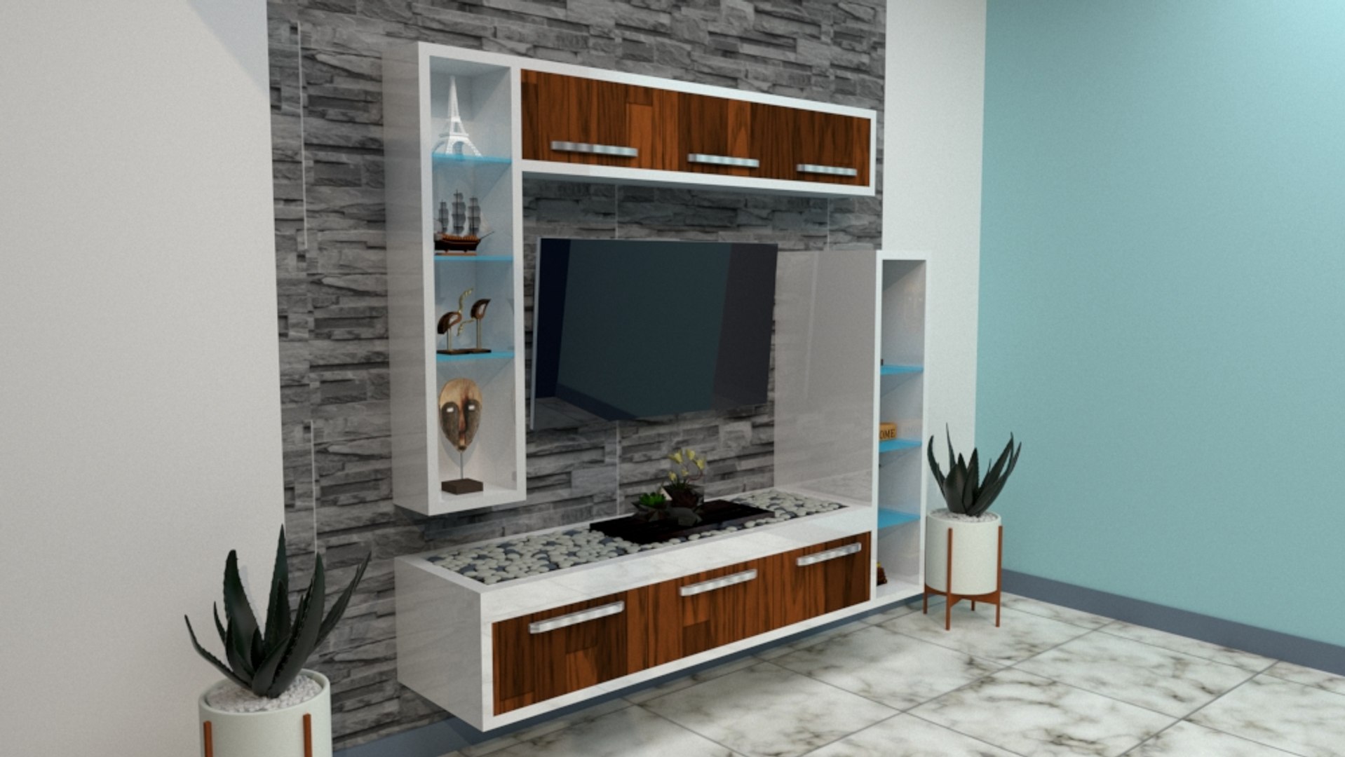 Tv unit 3D model - TurboSquid 1442400