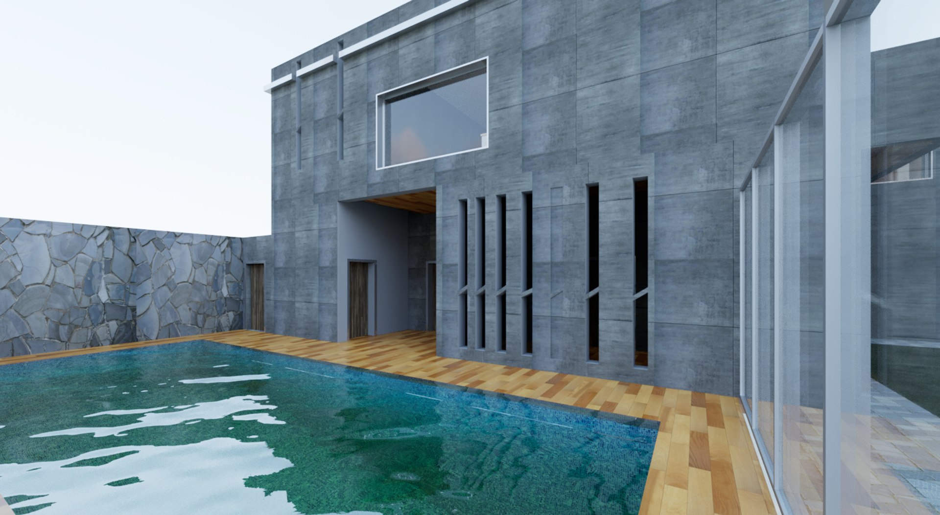 Residential House Pool Design 3D Model - TurboSquid 1445473