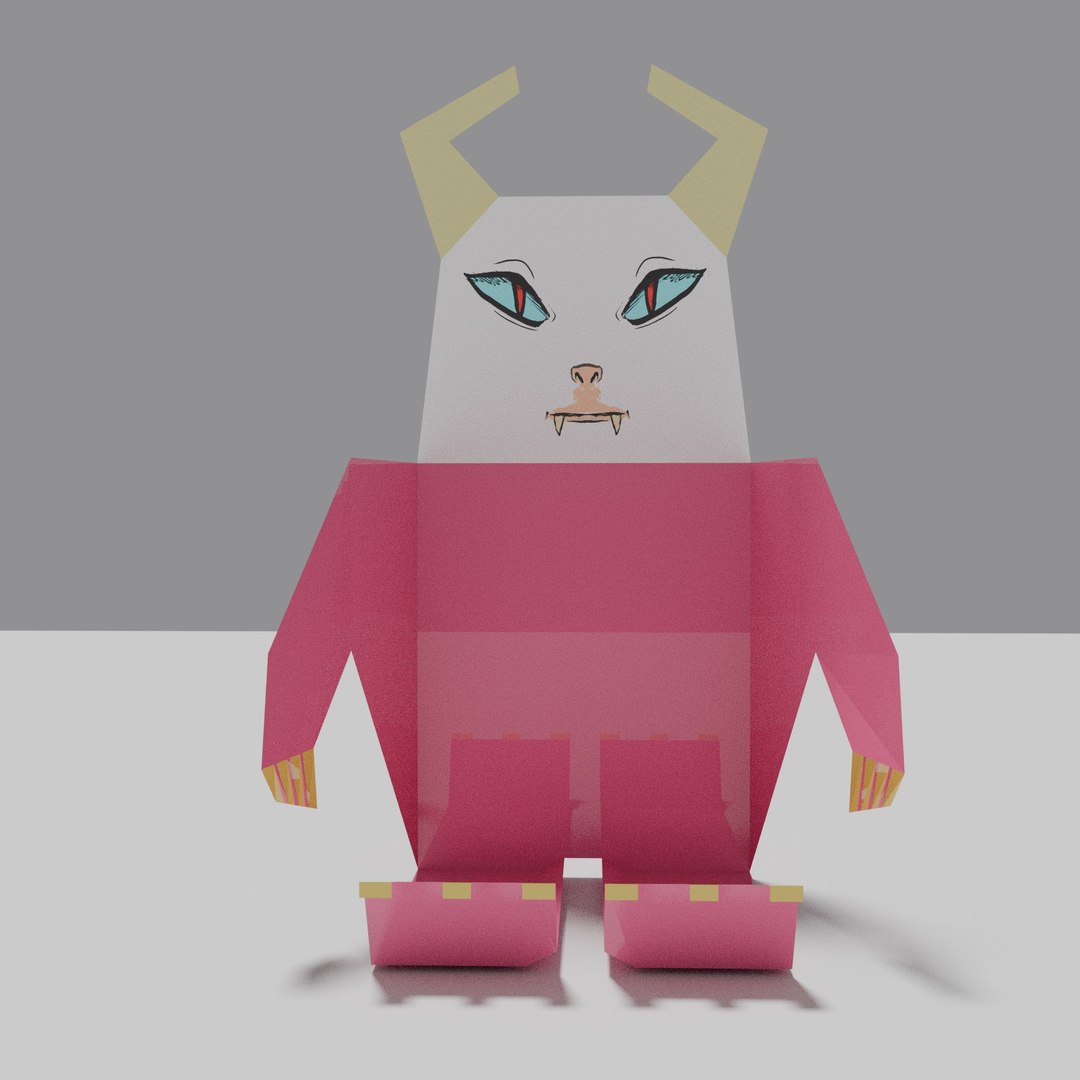 Paper Demon Or Origami 3D Model - TurboSquid 2476005