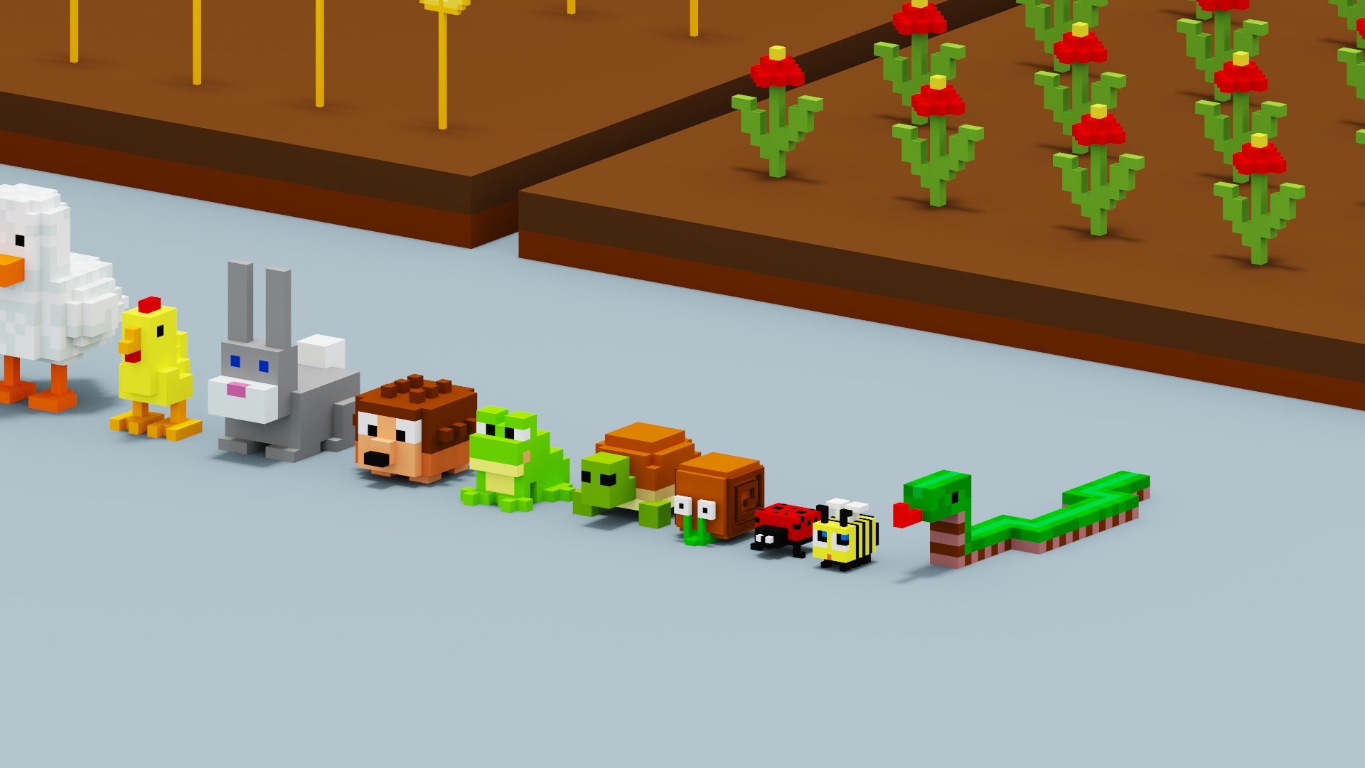3D Voxel Farm Pack Model - TurboSquid 2058972