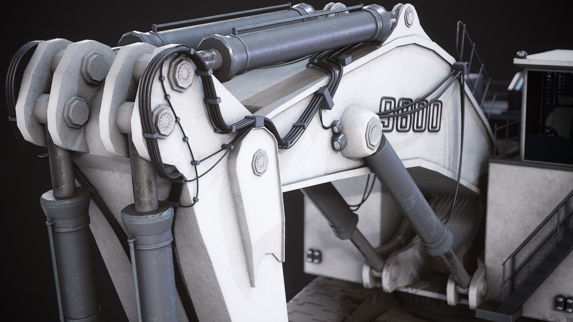 矿用挖掘机 利勃海尔 R9800 PBR3D模型 - TurboSquid 1712476