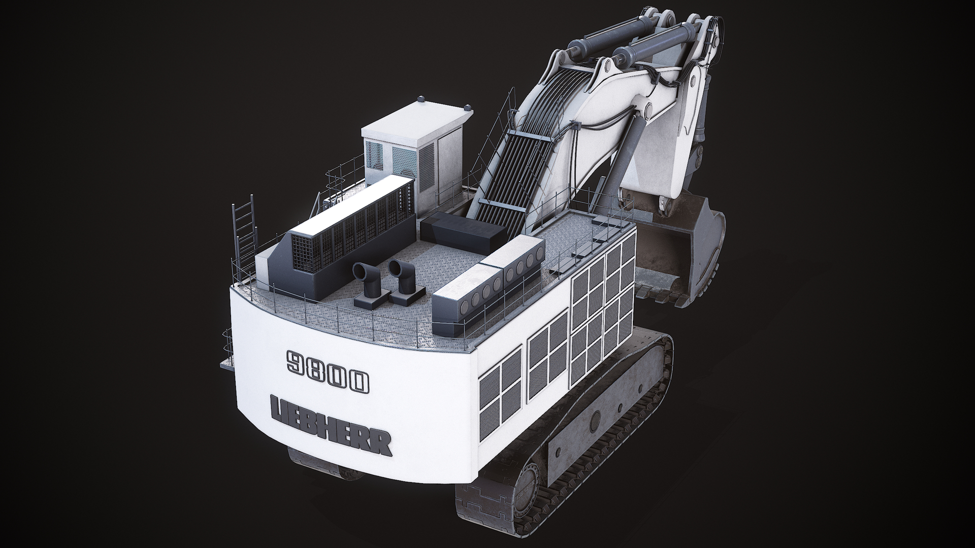 3D model excavator liebherr r9800 - TurboSquid 1712476