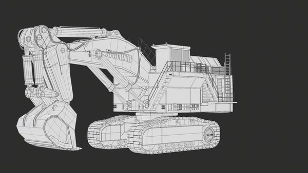 광산 굴삭기 Liebherr R9800 PBR 3D 모델 - TurboSquid 1712476